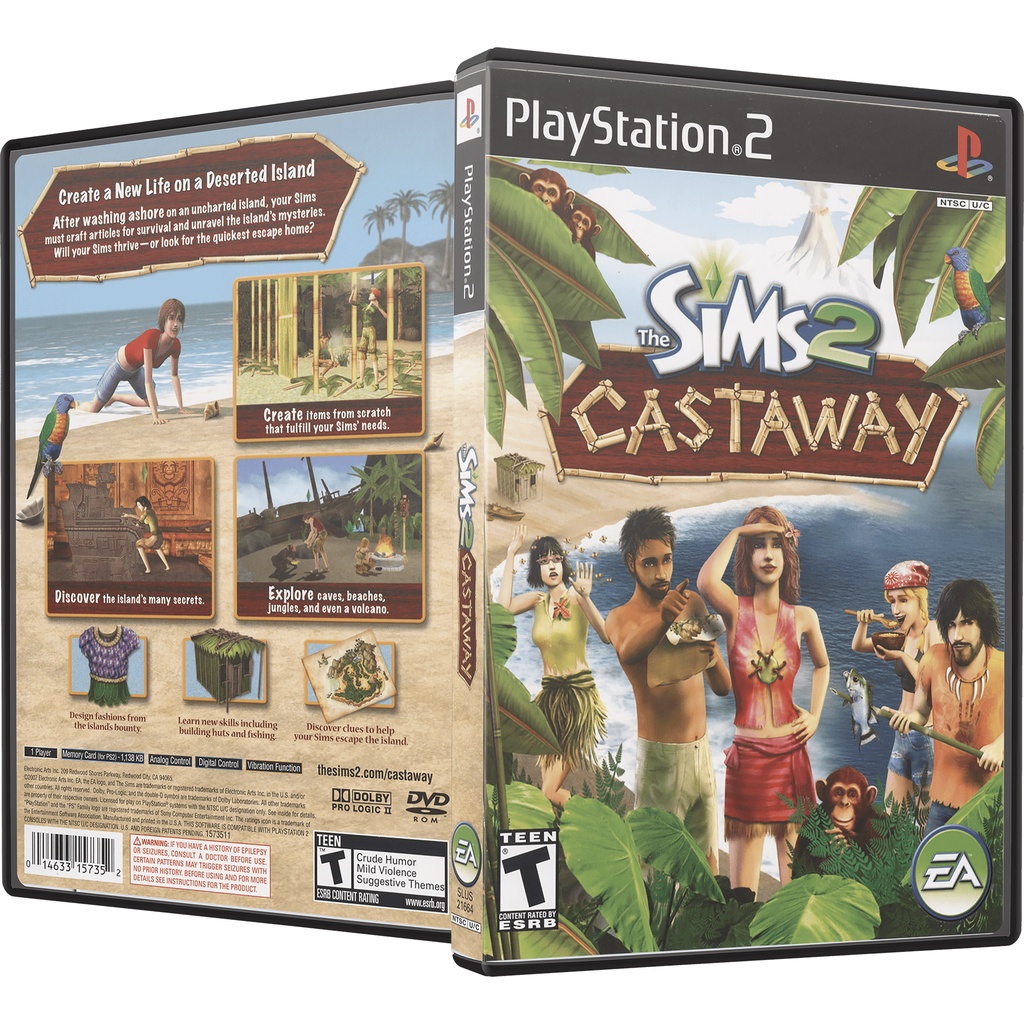 Sims 2 - Castaway (BR) Traduzido para ps2 | Shopee Brasil