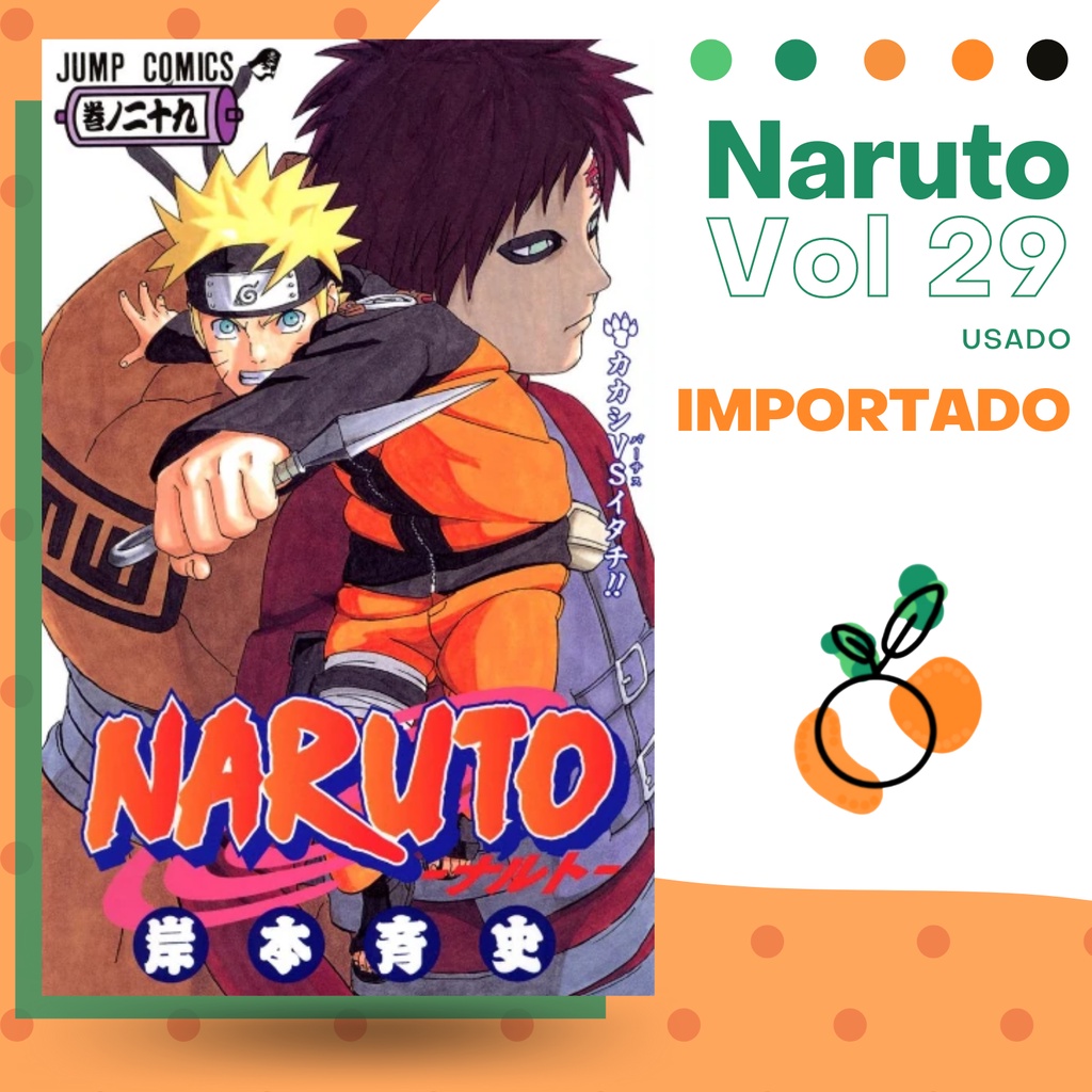 Mangá Naruto Volume 29 em japonês (importado). | Shopee Brasil