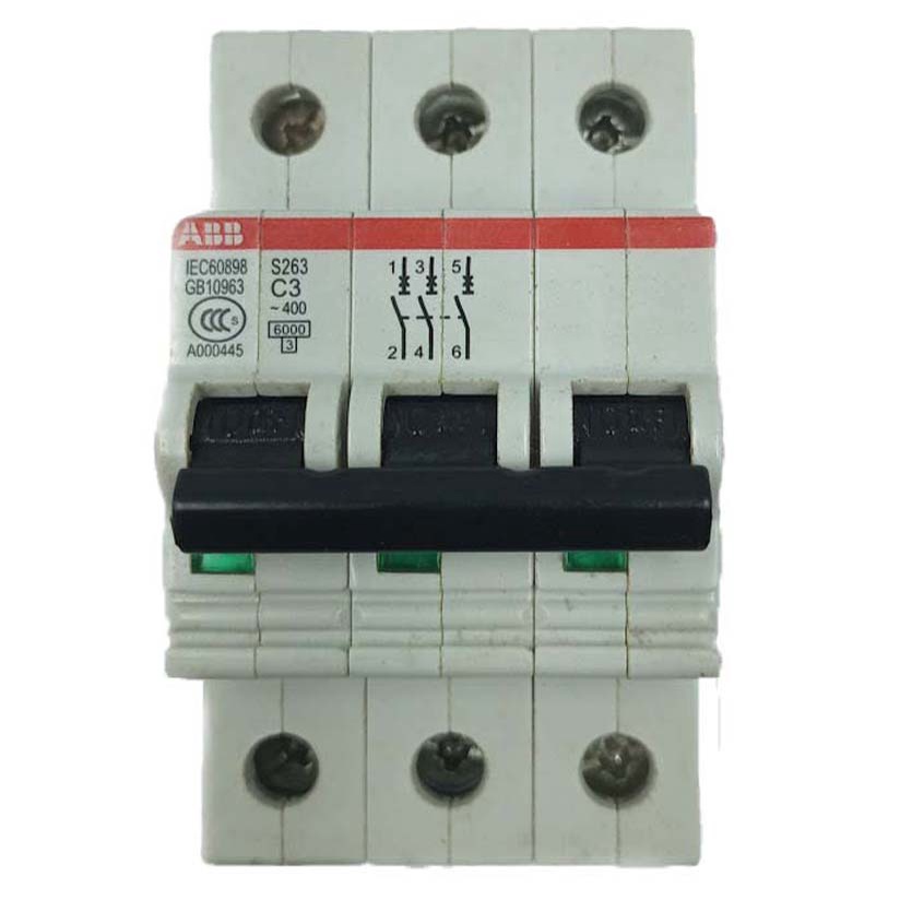 Disjuntor Tripolar ABB S263 C3 IEC60898 | Shopee Brasil