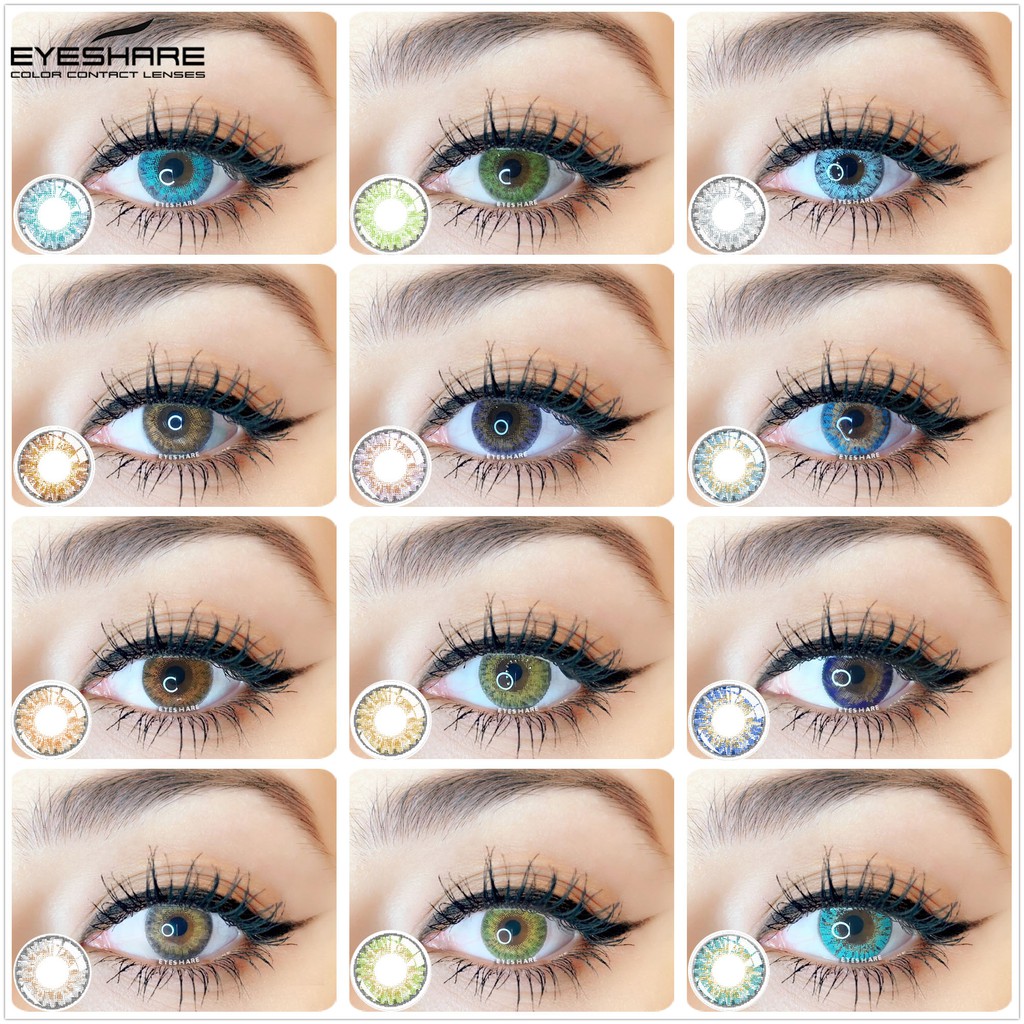 Eyeshare Brand 1 Par 3 Tone Series Lentes De Contato Coloridas ...