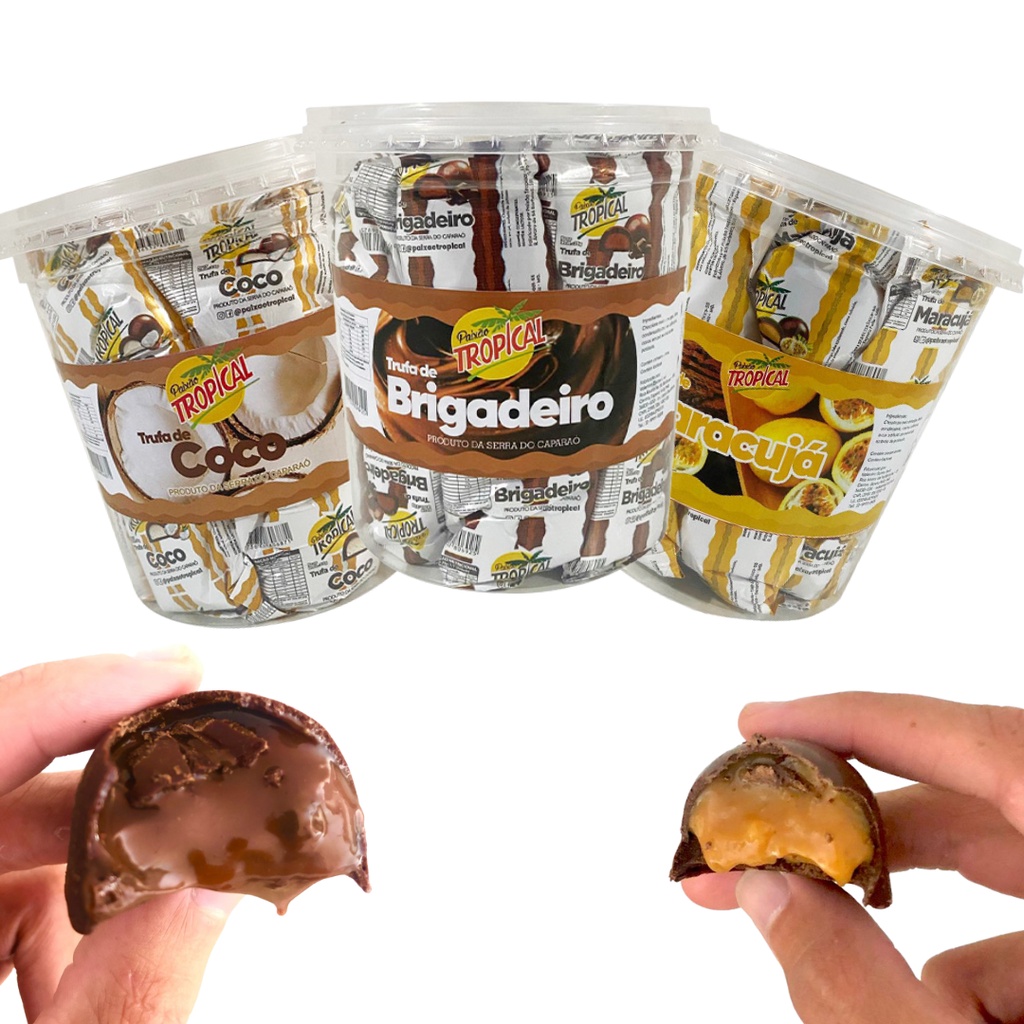 Chocolate para Revenda Trufas Super Recheadas 20UN 35g cada | Shopee Brasil