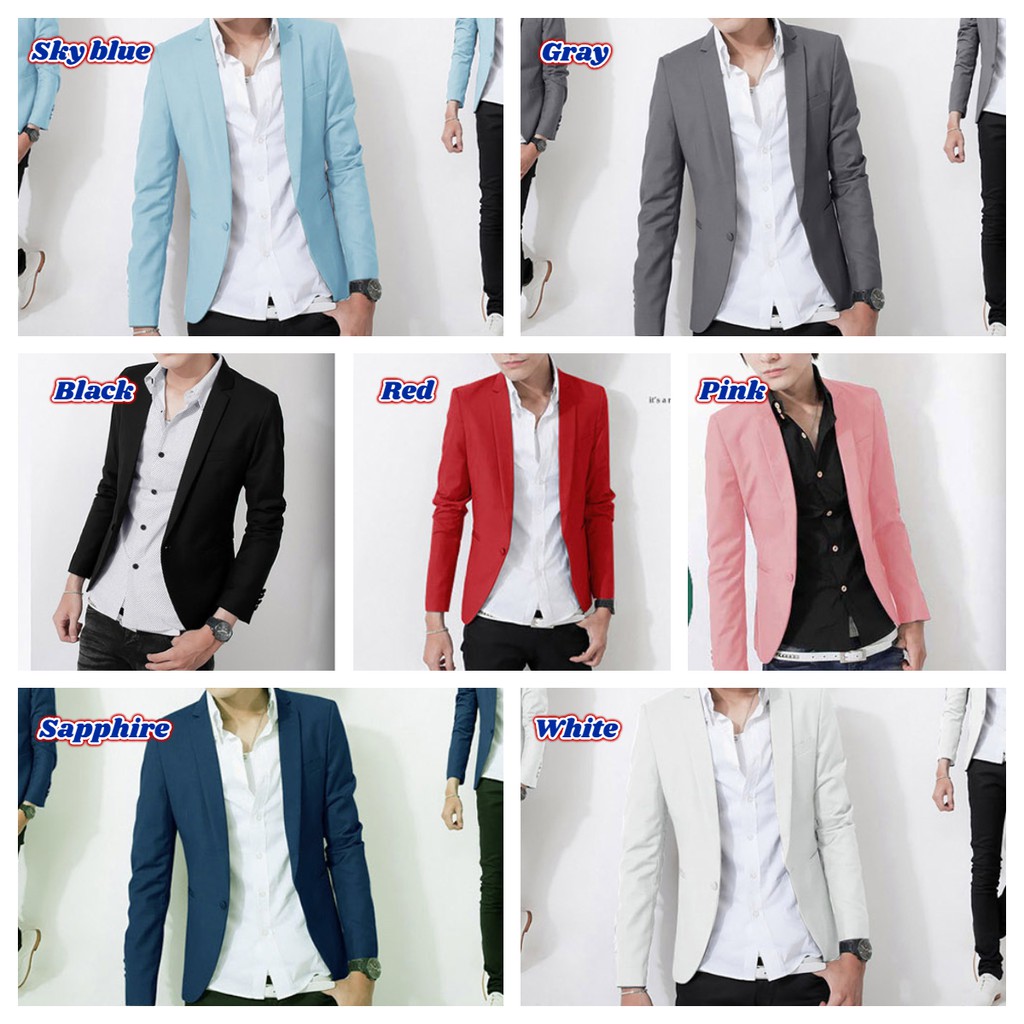 Blazer Coreano Masculino Slim Fit Terno | Shopee Brasil