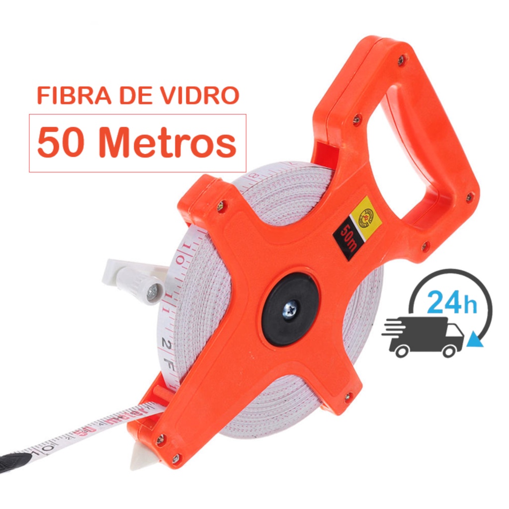 Trena Longa Fita De Fibra Vidro Caixa Aberta 50m x 14mm - Escorrega o Preço