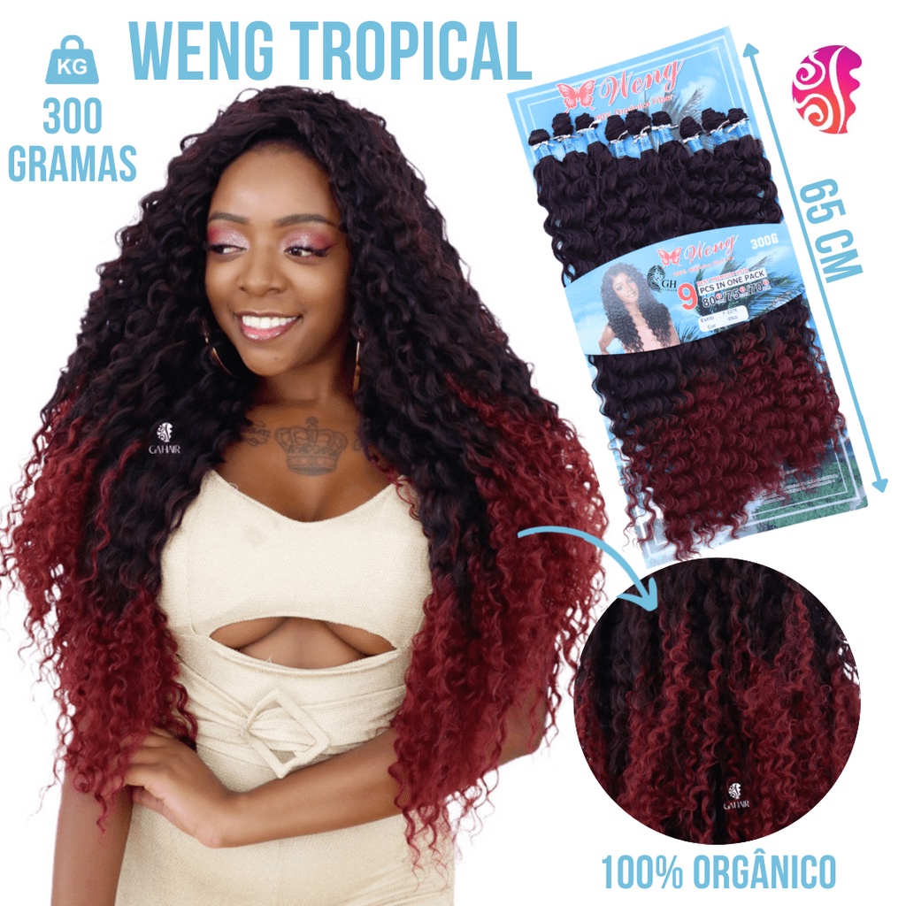 Cabelo Orgânico Cacheado Longo Em Tela 300gr Para Mega Hair - Entrelace ...