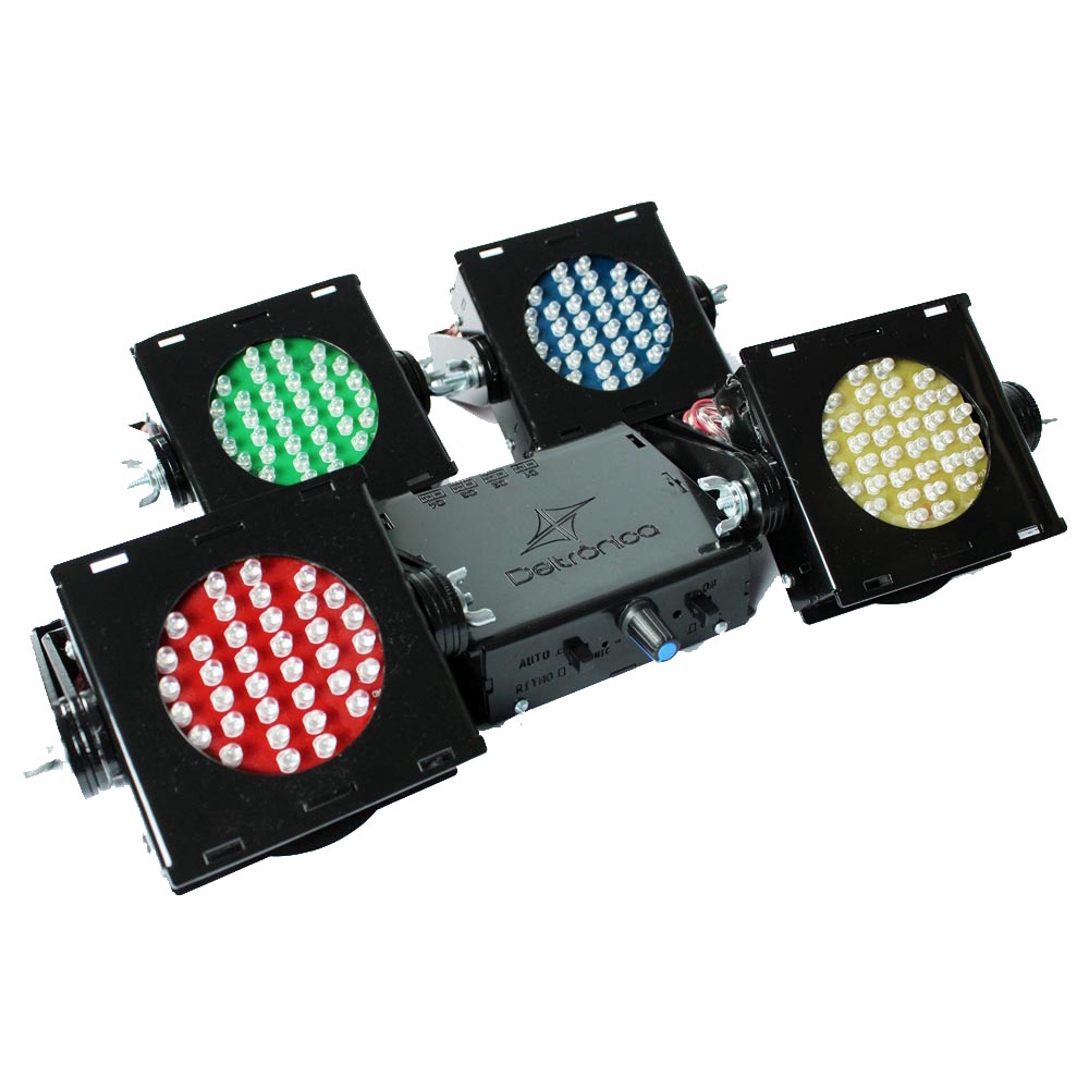 Kit Sequencial de Led Multiformas Deltrônica 4 Canhões RGBY | Shopee Brasil
