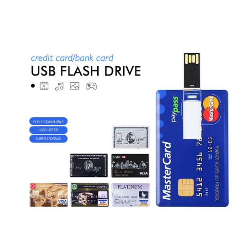 Novo Todos Os Tipos De Banco Usb Flash Drive Cartão De Crédito Pen ...