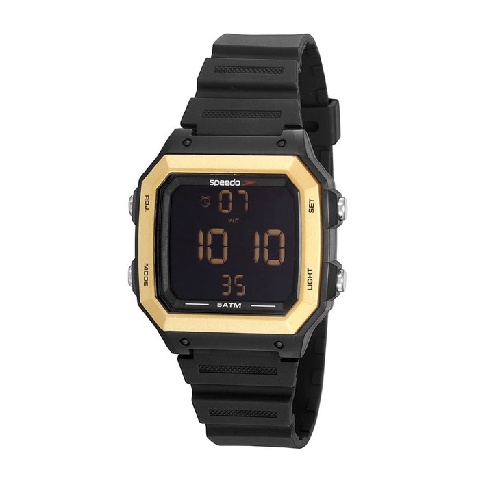 Relógio Speedo Masculino Esportivo Preto Digital A Prova D'Água Original Presente Moda Gift ...