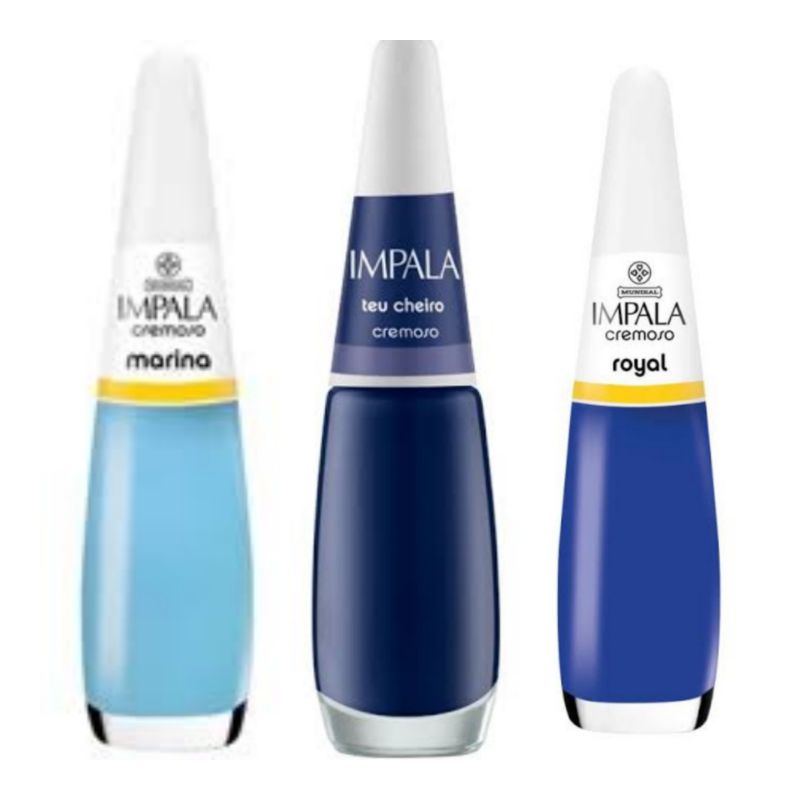 Esmalte azul impala escolha o seu | Shopee Brasil