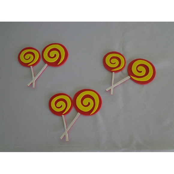 Apliques pirulitos em eva (12 unidades ) | Shopee Brasil
