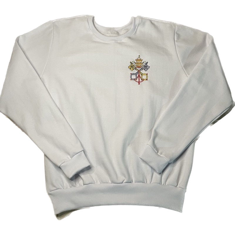 Casaco de Moletom Branco Com Brasão de Roma Católico | Shopee Brasil