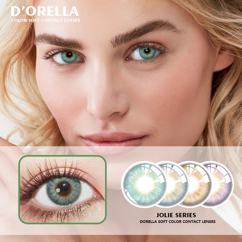 DORELLA 1 pair (2 pieces) Contact Lens JOLIE DIVA Series Colored Pupils ...