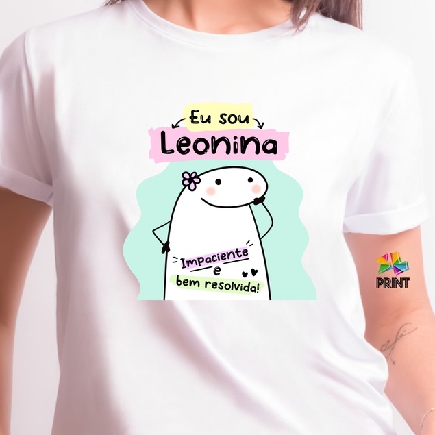 Camiseta EU SOU LEONINA Signo LEÃO - Flork Meme Boneco de Palito ...