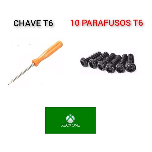 Chave Torx T6 + 10 Parafusos T6 Controle Xbox One - Escorrega o Preço