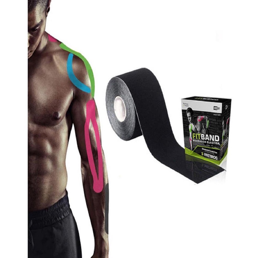 Kinesio Tape Fita Bandagem Taping Elastica Adesiva Funcional | Shopee Brasil