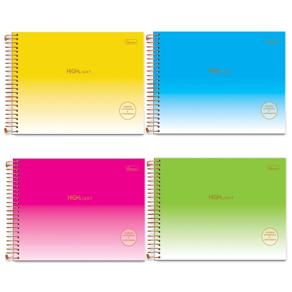 Caderno De Desenho E Cartografia HIGH LICHT 2022 CARDESIL | Shopee Brasil