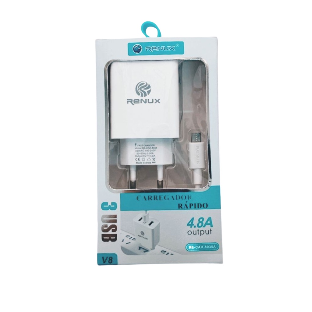 Carregador Fonte Renux V8 Micro USB | Shopee Brasil