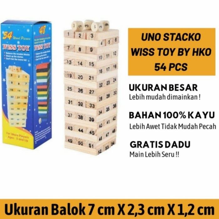 STACKO Desconto Madeira Grandes Números JENGA WISS TOY-Feixe De ...