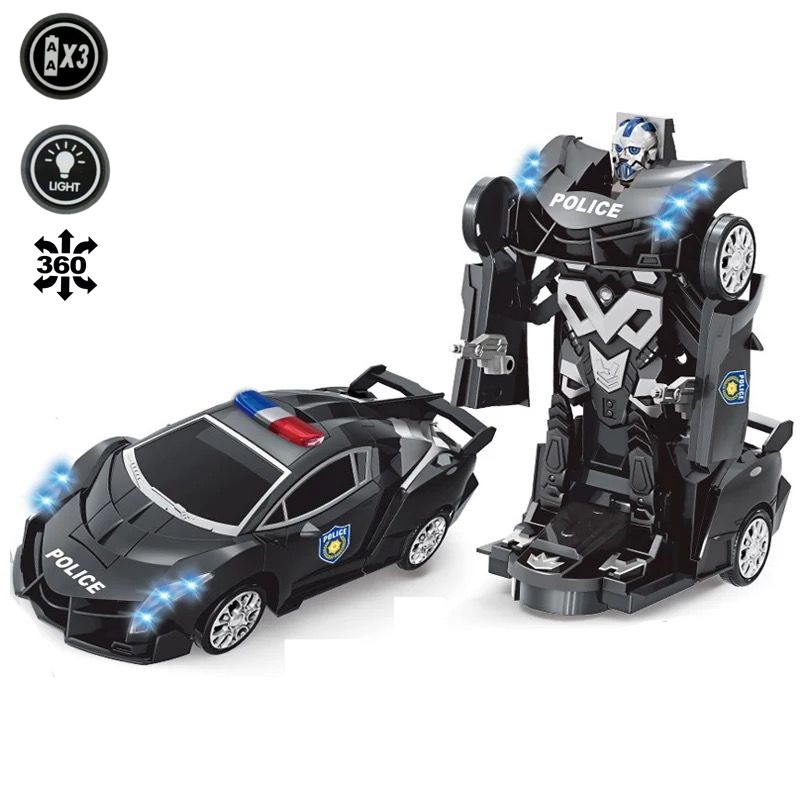 Carro vira Robô Policial 2 em 1 Brinquedo | Shopee Brasil