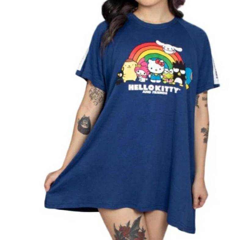 Vestido Piticas Hello Kitty Raibow | Shopee Brasil