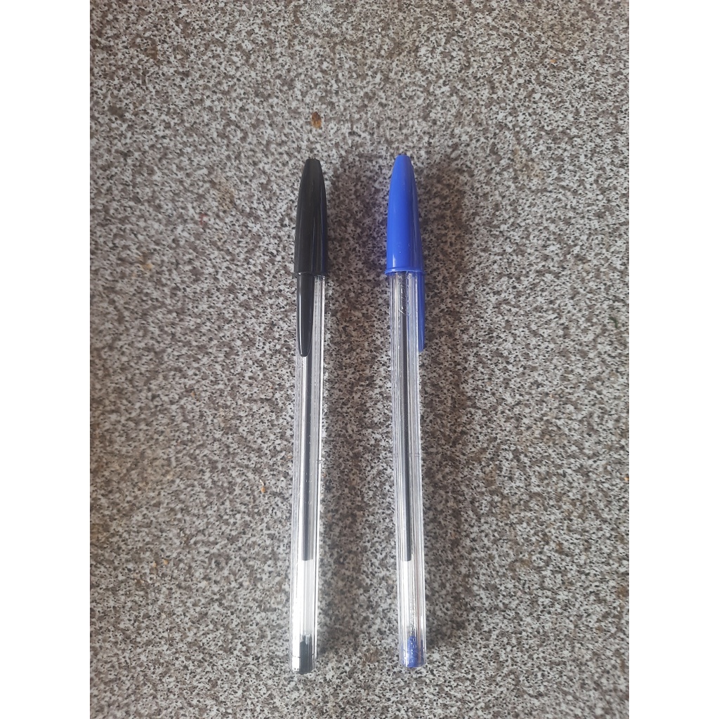 Caneta Média BIC Kit Com 3 Canetas 2 azul e 1 preta ou 1 Azul e 2 pretas | Shopee Brasil