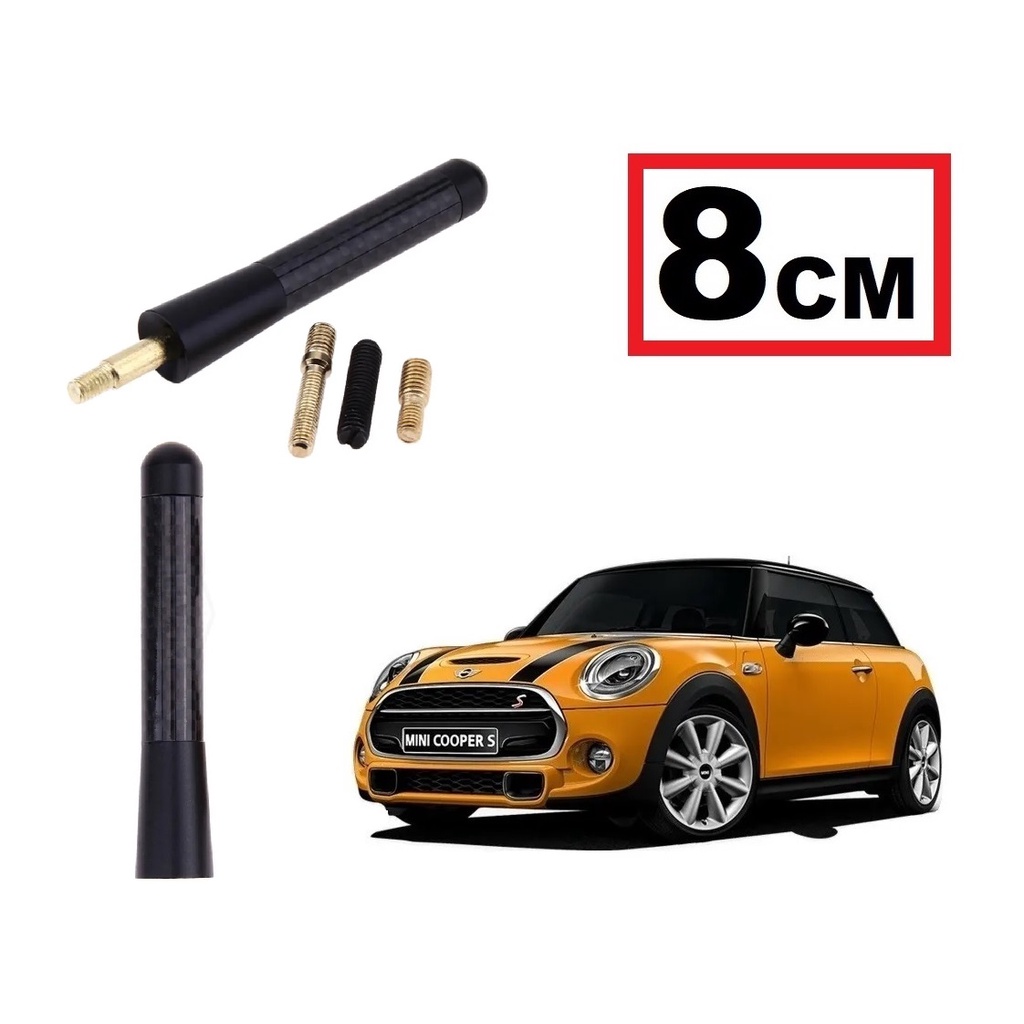 Mini Haste Antena Teto Fibra Carbono 8cm Mini Cooper / S / John Cooper ...