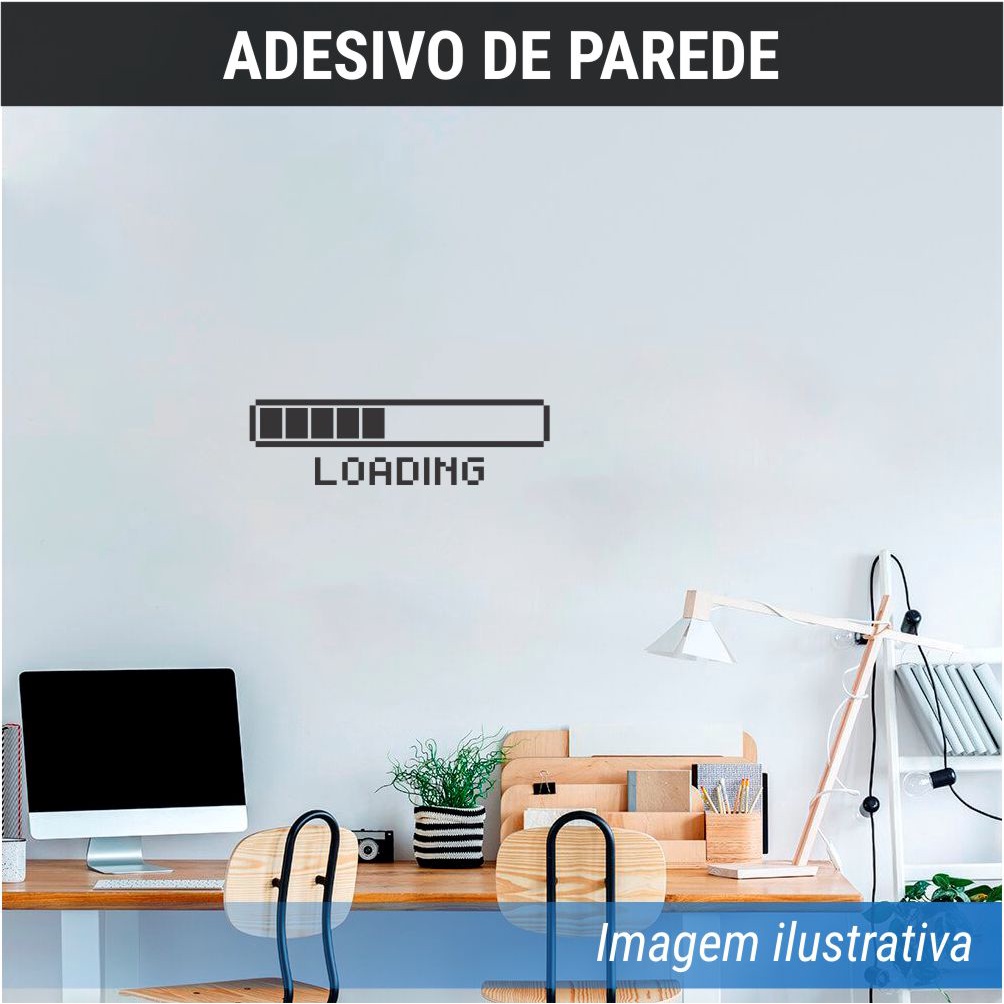 Adesivo Decorativo De Parede - Geek - Loading Carregando - 14x47cm ...