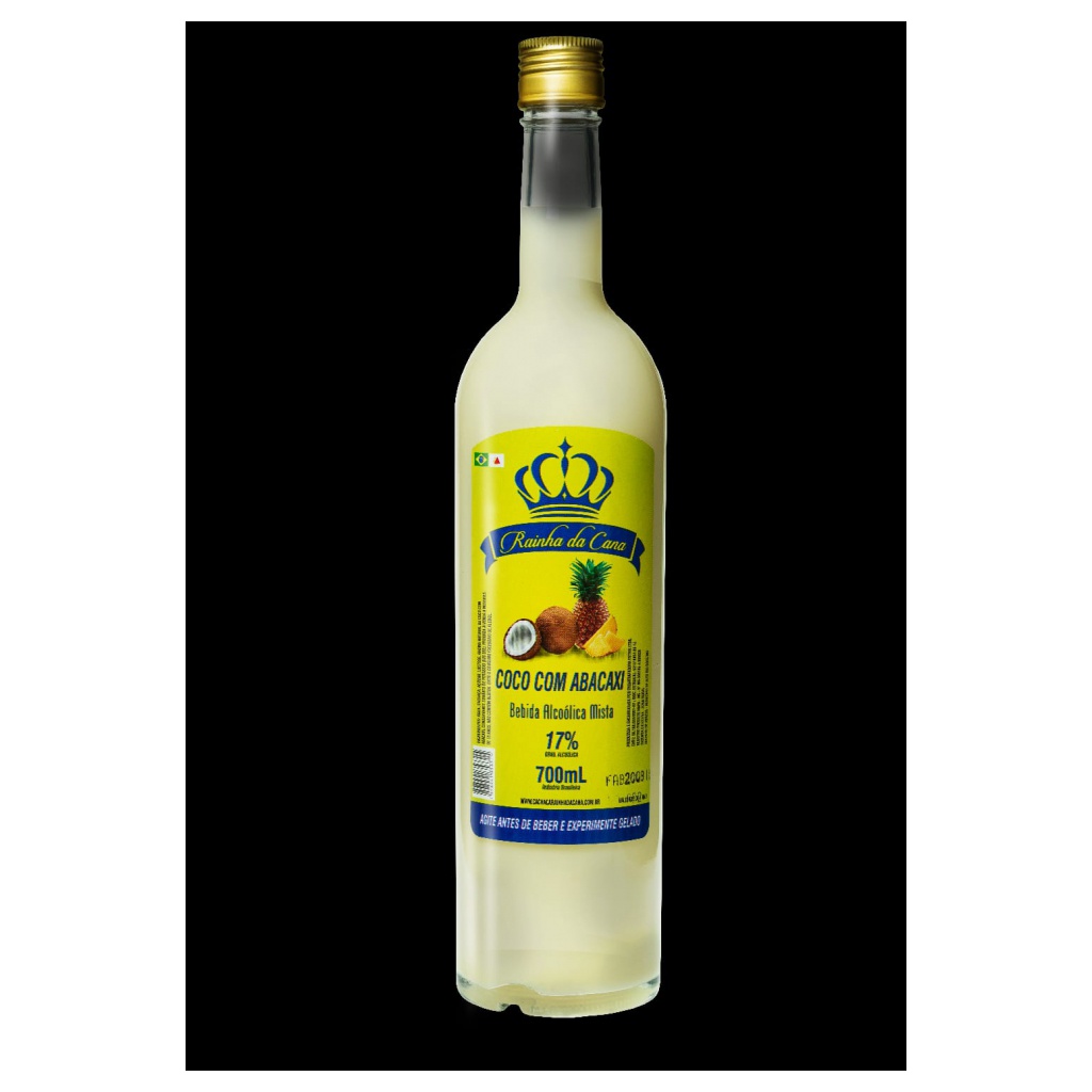 Cachaça Rainha da Cana Coco com Abacaxi 700ml | Shopee Brasil