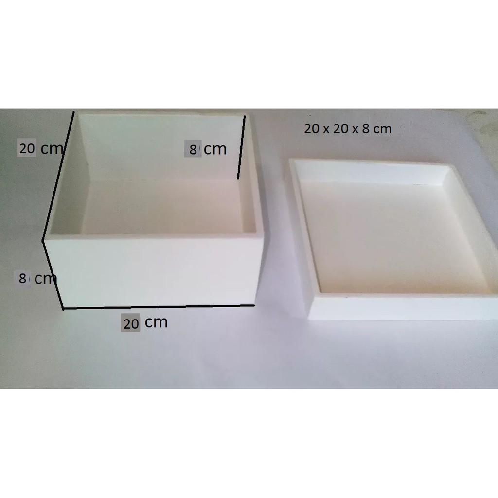 Caixa 20x20 CM Mdf 3MM Lembrança Casamento Pintura Branco Tsp | Shopee ...
