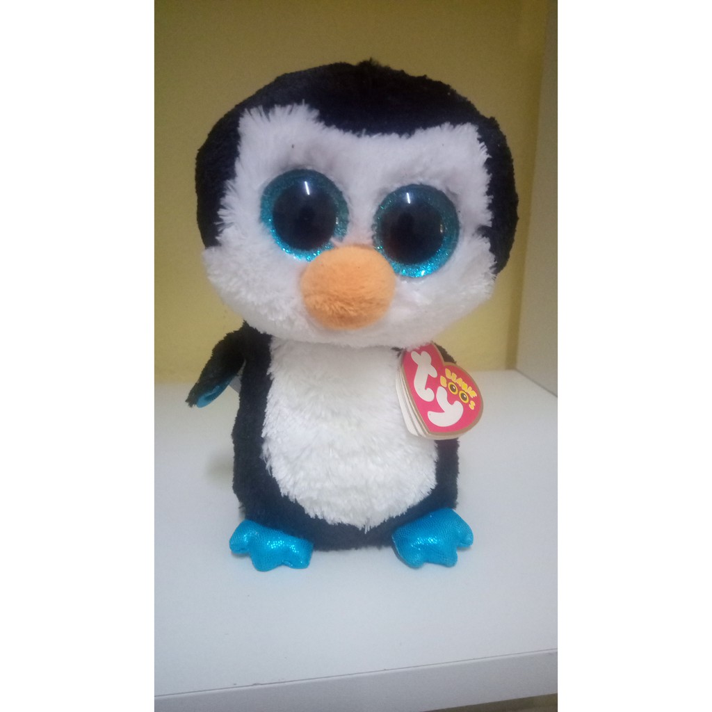 Promoção pelúcia Beanie Boo's Ty zoiudos pinguim Waddles | Shopee Brasil