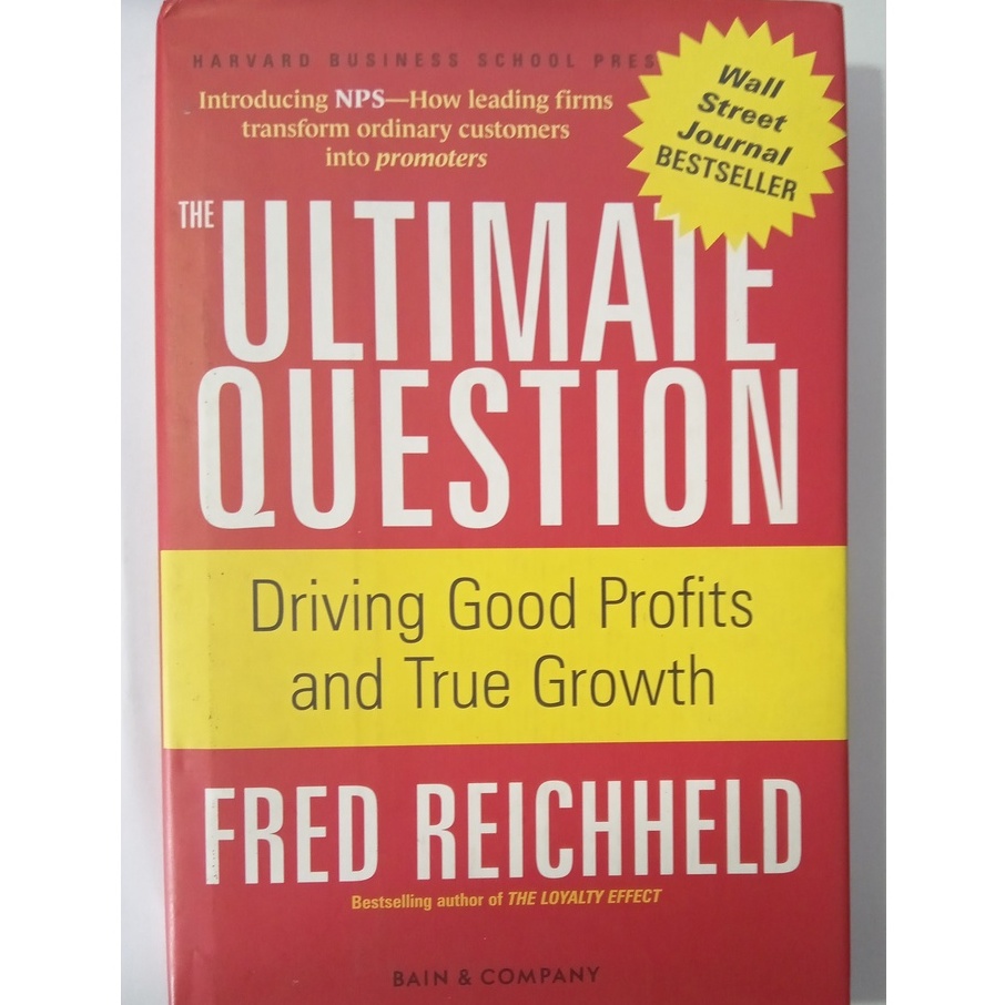 LIVRO,THE ULTIMATE QUESTION,FRED REICHHELD | Shopee Brasil