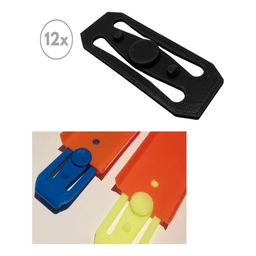 Kit 12 Grampos Conexoes Conector Compativel Pistas Hotwheels | Shopee ...