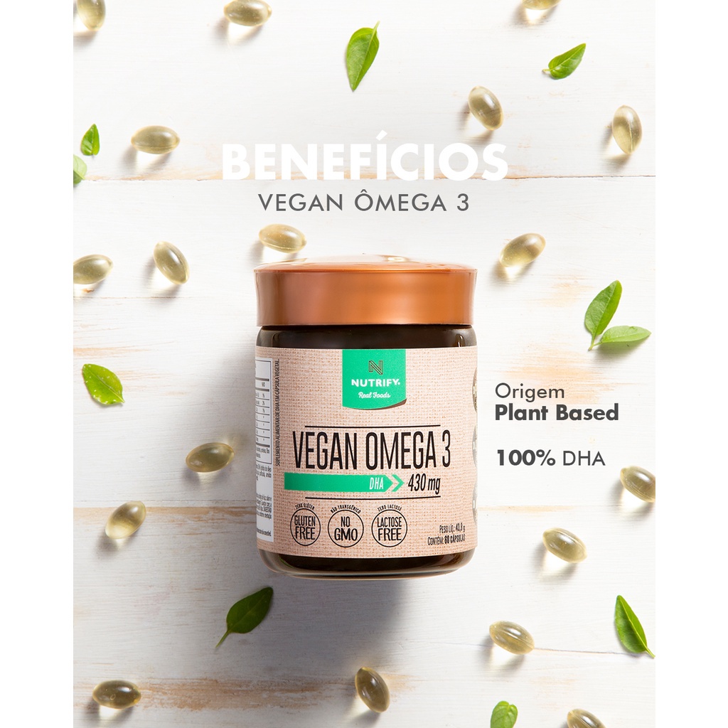 Omega 3 Vegano DHA 430MG 60 Capsulas-Nutrify | Shopee Brasil