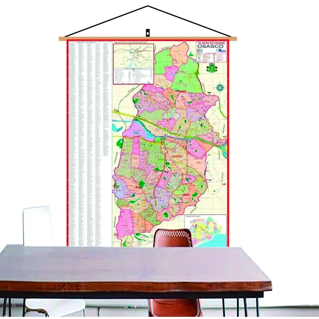 Mapa Osasco Banner Laminado 120x90cm - Atual | Shopee Brasil