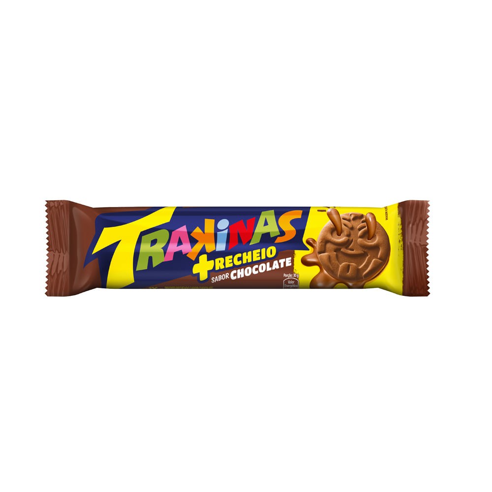 Biscoito Recheado Sabor Trakinas 126g | Shopee Brasil