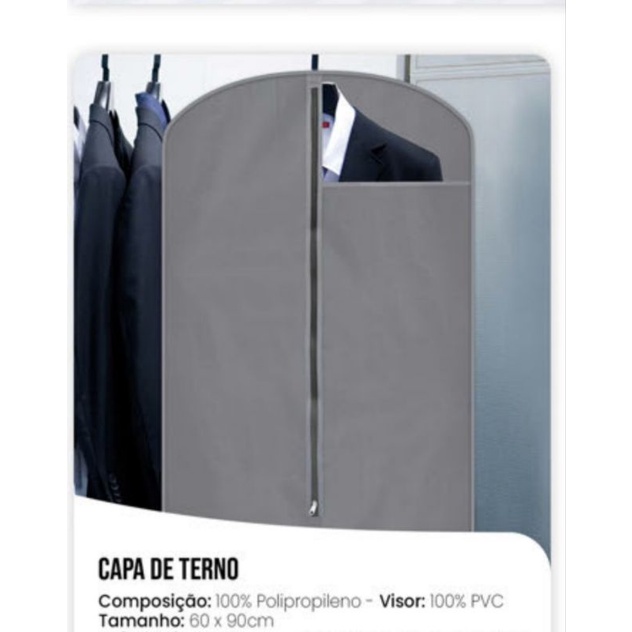 Capa Para Terno com visor e capa para vestido com visor tamanho de ...