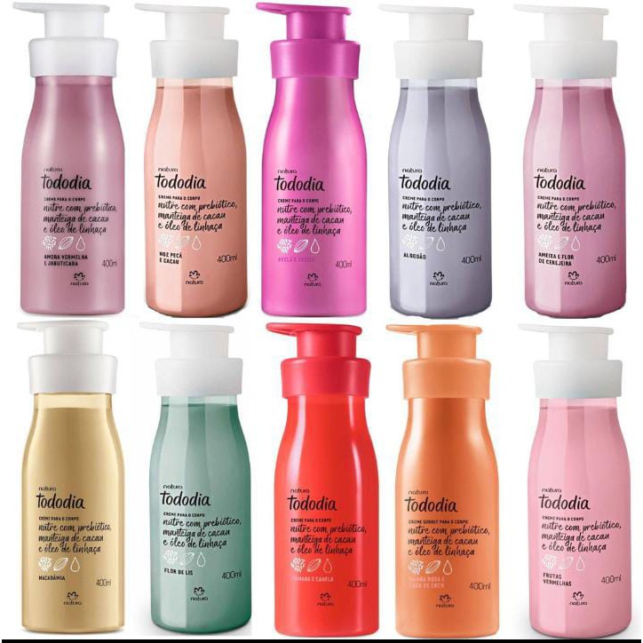 Hidratante corporal Natura tododia 400ml ( cereja e avelã,cassis ,frutas vermelhas ,etc ...