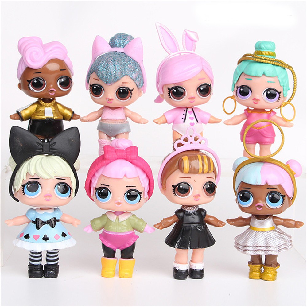 8 Peças / Conjunto Boneca Lol Suprise 10cm Brinquedo Fluffy Fog Rio ...