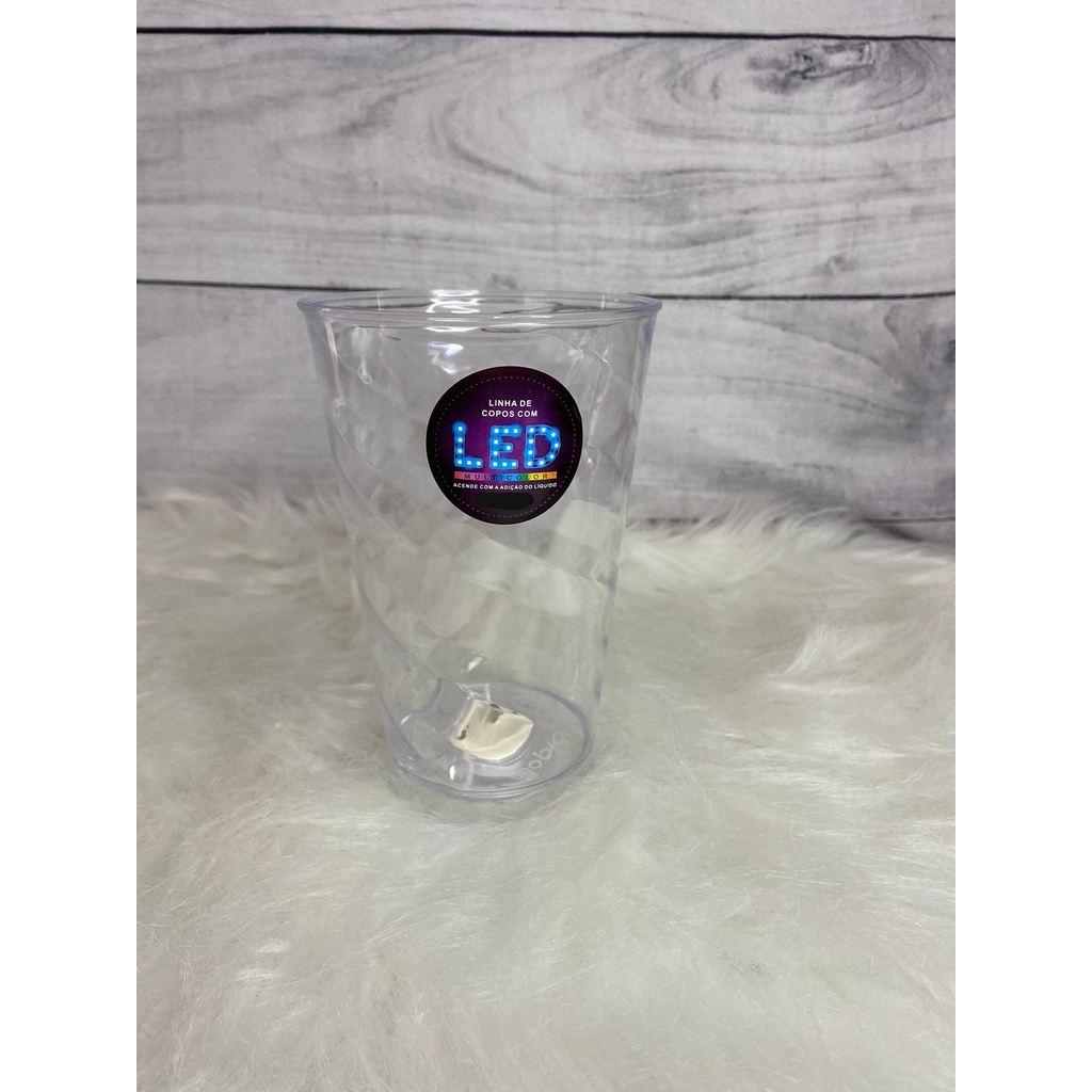 Copo Led em Acrílico Com Sensor De Líquido- 700ml - Personalizado | Shopee Brasil