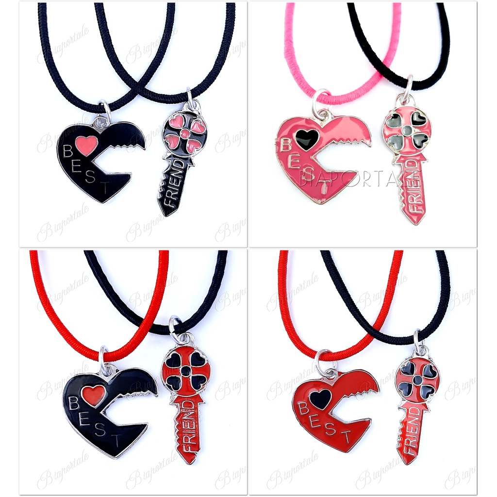 Colar Da Amizade Best Friends Forever Coração E Chave 2 Colares ...
