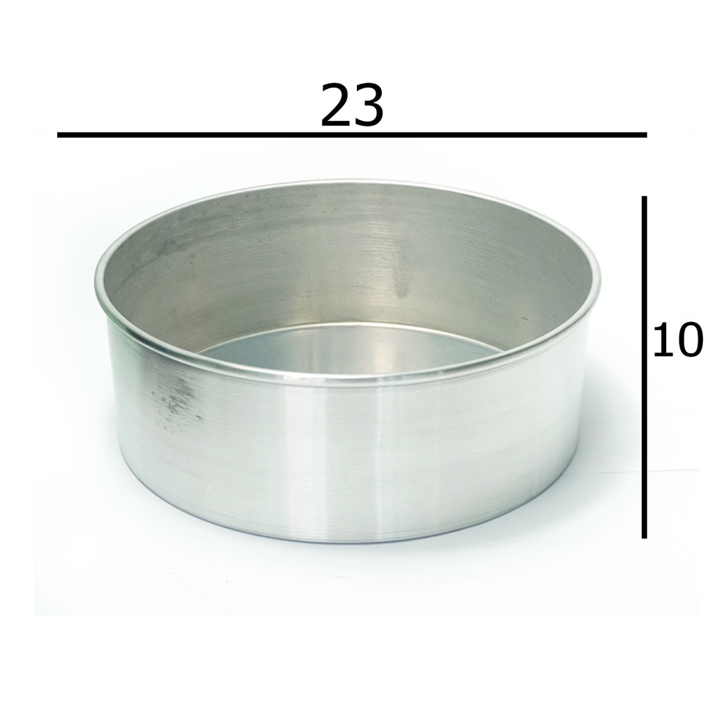 Kit Com 2 Formas Redondas Fundo Fixo 23X10 Alumínio | Shopee Brasil