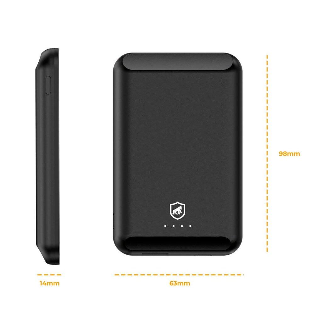 Carregador Portátil Nano Snap Wireless MagSafe 5.000Mah Cor Preto ...