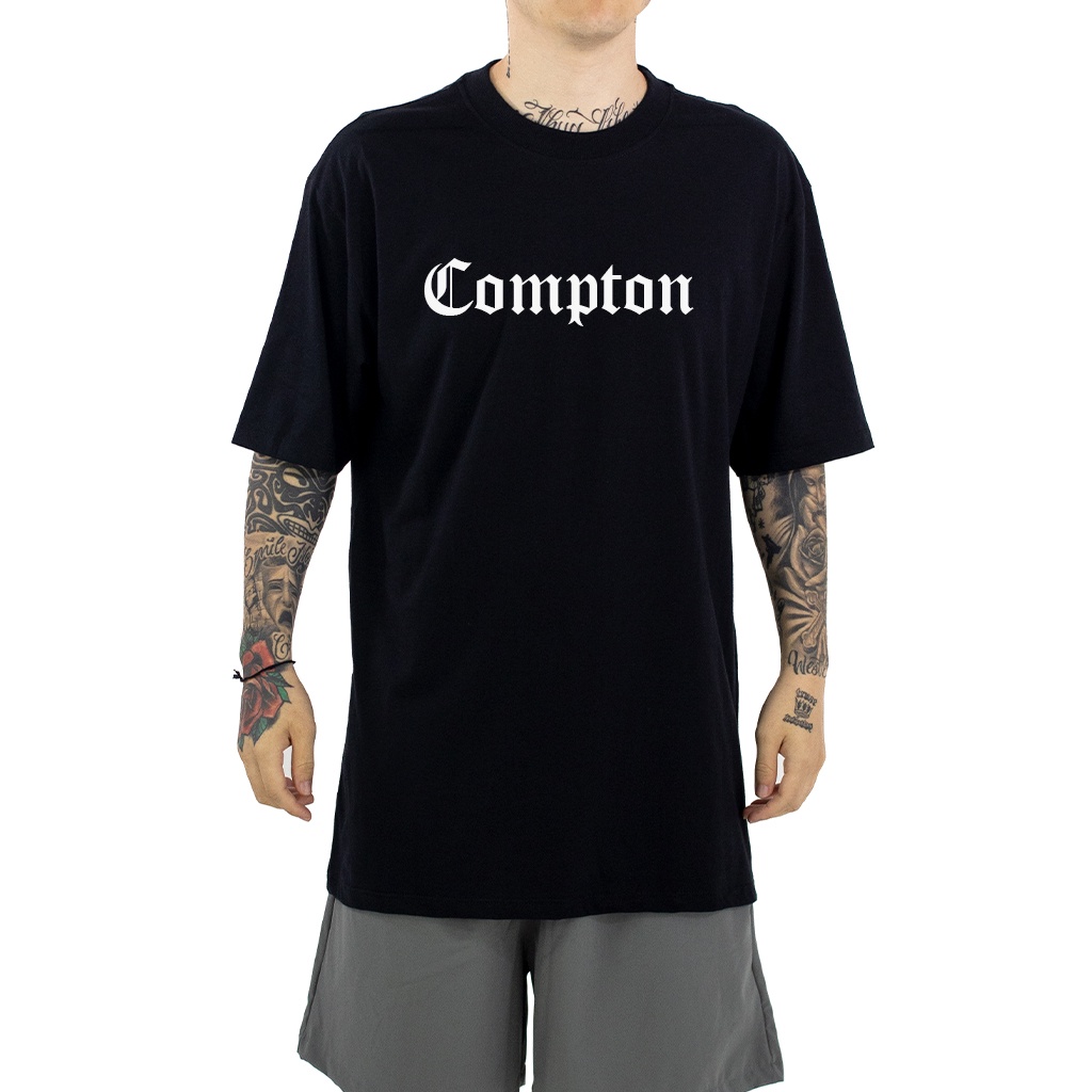 Camiseta Compton Oversized Streetwear | Shopee Brasil