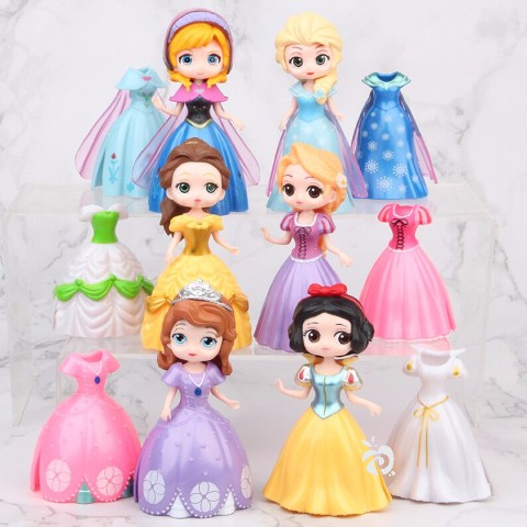 Princesa Sofia Congelada Conjunto De Figuras 6 Vestidos 12 Display De ...