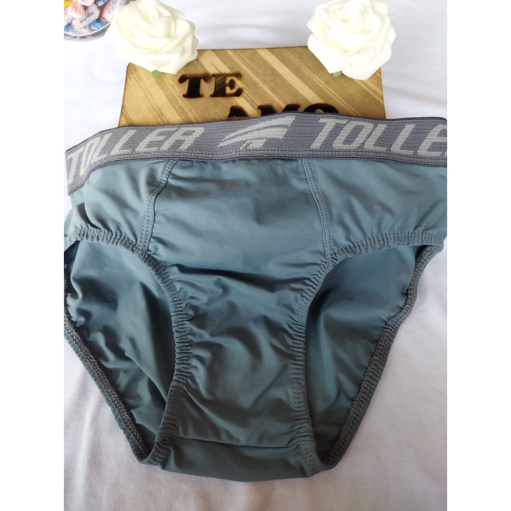 Cueca Adulto Masculina Slip Microfibra Toller Lisa Cinza Escuro Tam: P ...