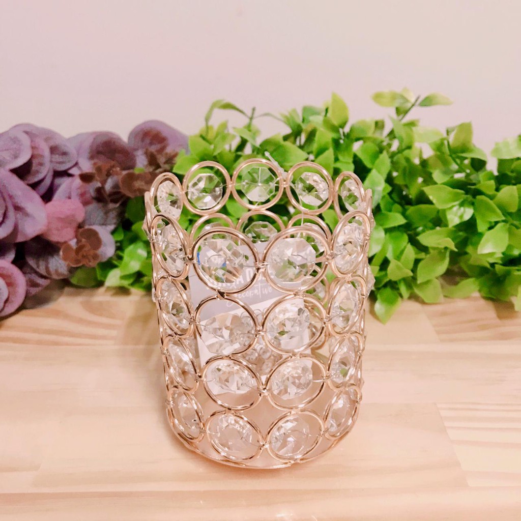 Porta Objeto Decorativo Metal Dourado 8x8x8cm | Shopee Brasil