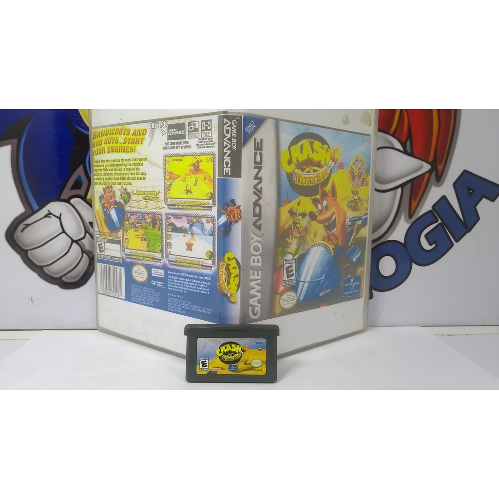 Jogo Gba Crash Nitro Kart Original Game Boy Advance Usado | Shopee Brasil