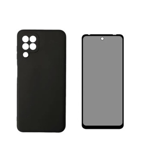 Capinha Case Capa Fundo Aveludada + Película Privacidade 9D Samsung M22 | Shopee Brasil