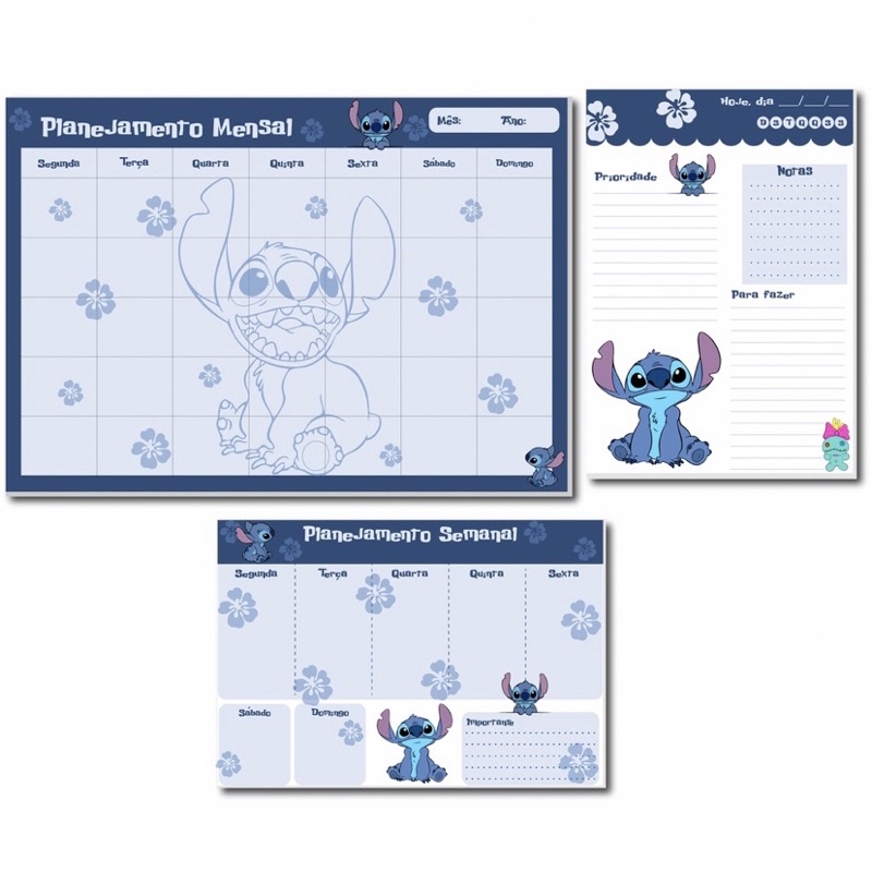 Planner semanal - stitch | Shopee Brasil