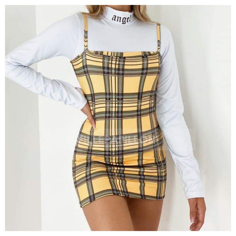vestido xadrez/ Moda Gringa | Shopee Brasil