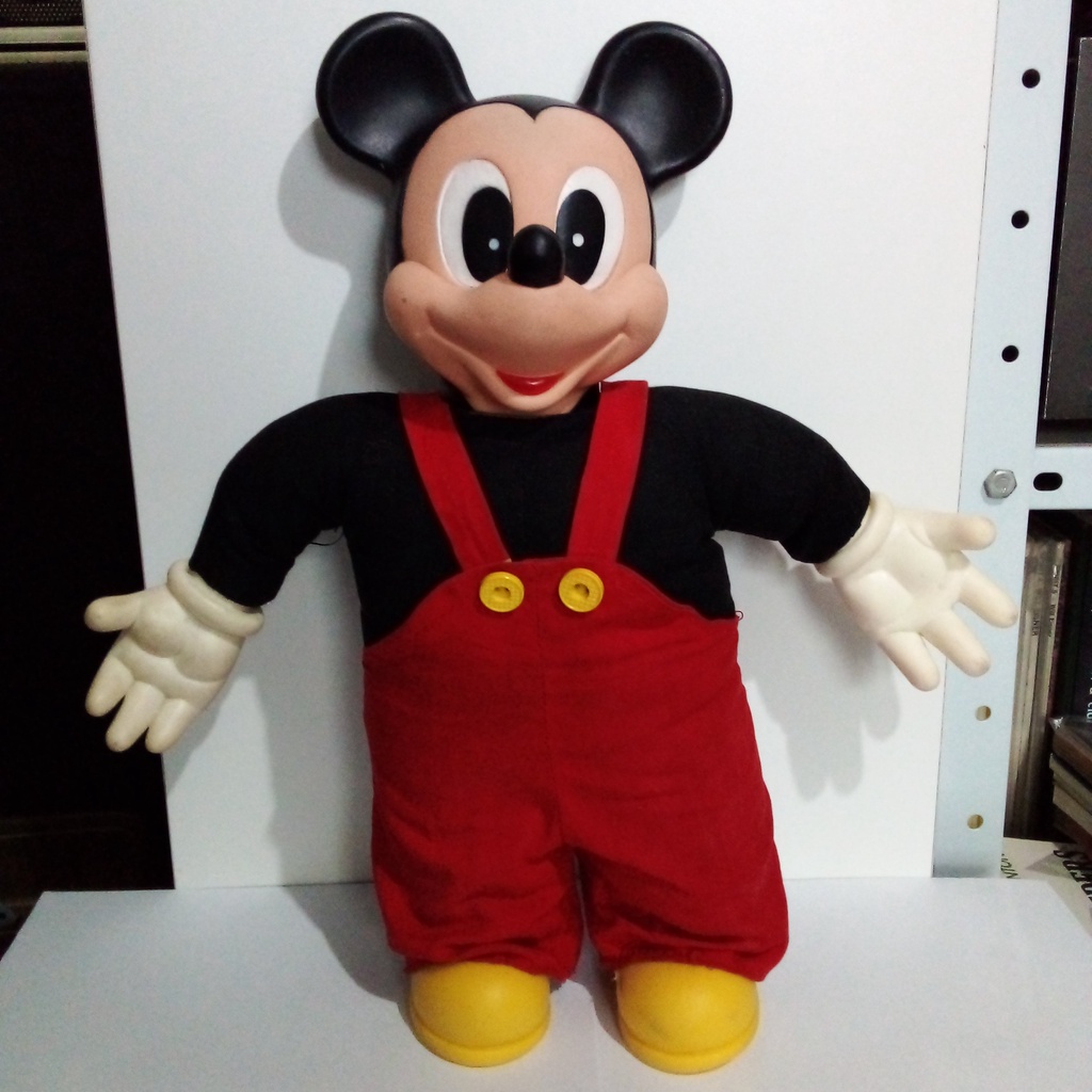 Boneco Mickey Antigo em Vinil e Tecido - 32 cm | Shopee Brasil